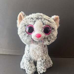 Ty | Toys | Ty Beanie Boos Kiki The Gray Striped Cat 9 Plush Stuffed ...